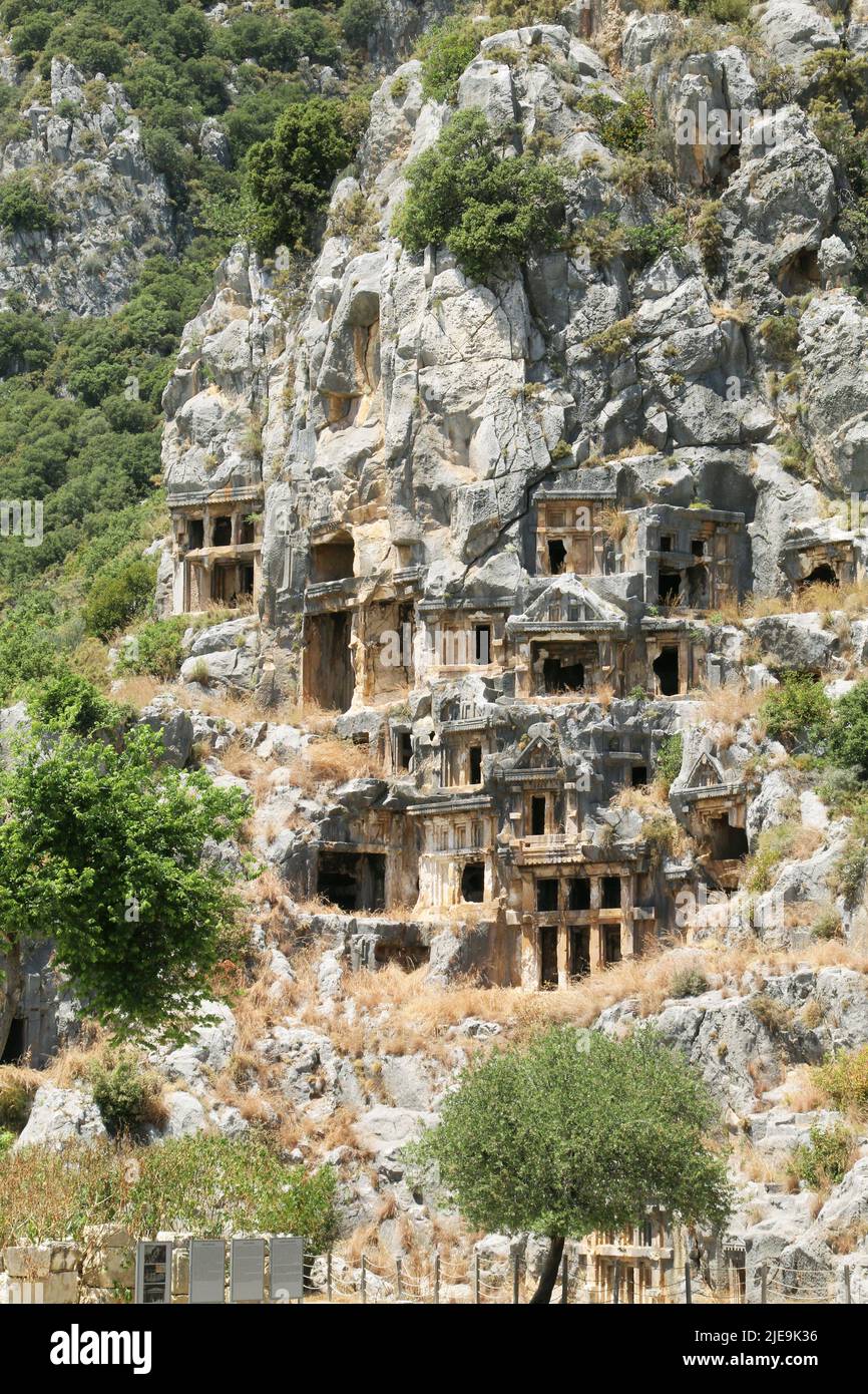 Mountain tombs of the ancient Lycians Stock Photo - Alamy