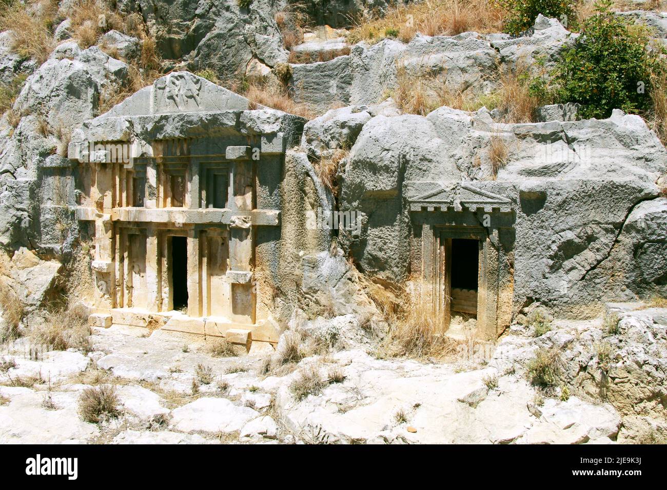 Mountain tombs of the ancient Lycians Stock Photo - Alamy