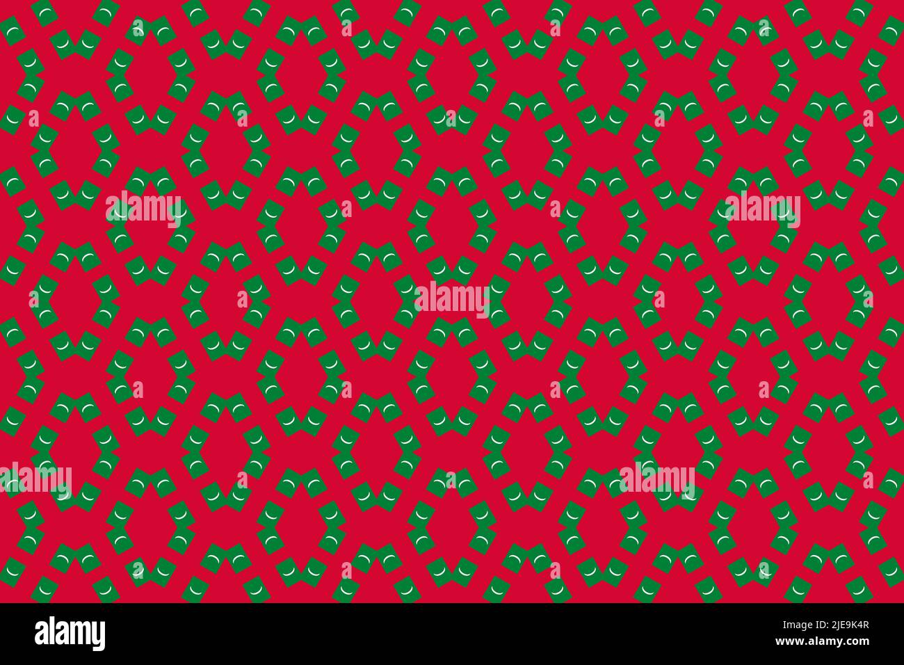 Geometric pattern in the colors of the national flag of Maldives. The ...
