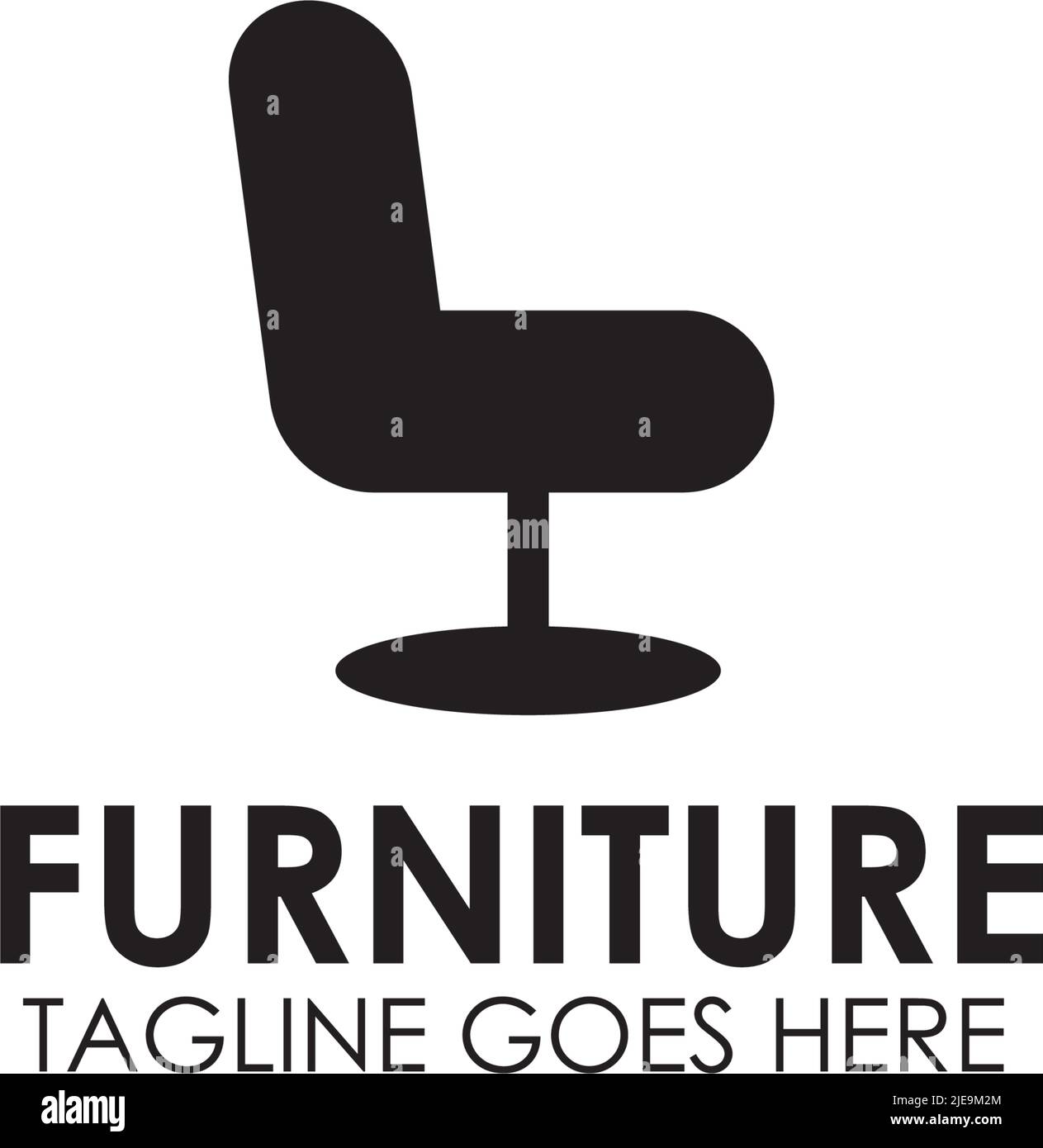Furniture chair icon logo design inspiration vector template Stock ...