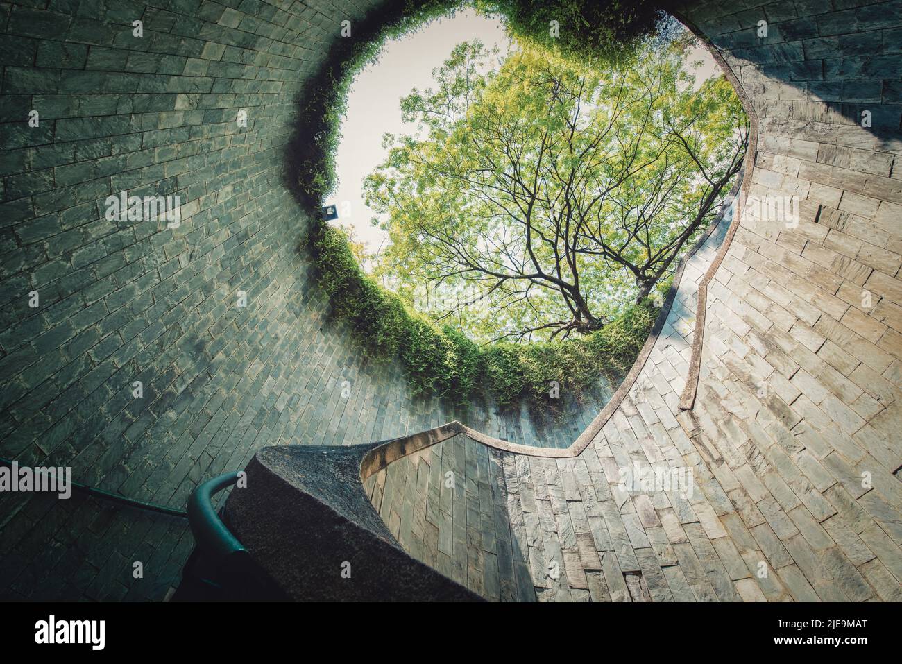 Spiral staircase at daytime in Fort Canning Park, Singapore Stock Photo ...