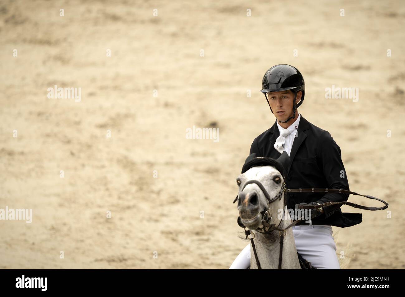 ROTTERDAM - Kevin Jochems in action during the Nations Cup jumping at CHIO Rotterdam. The ...
