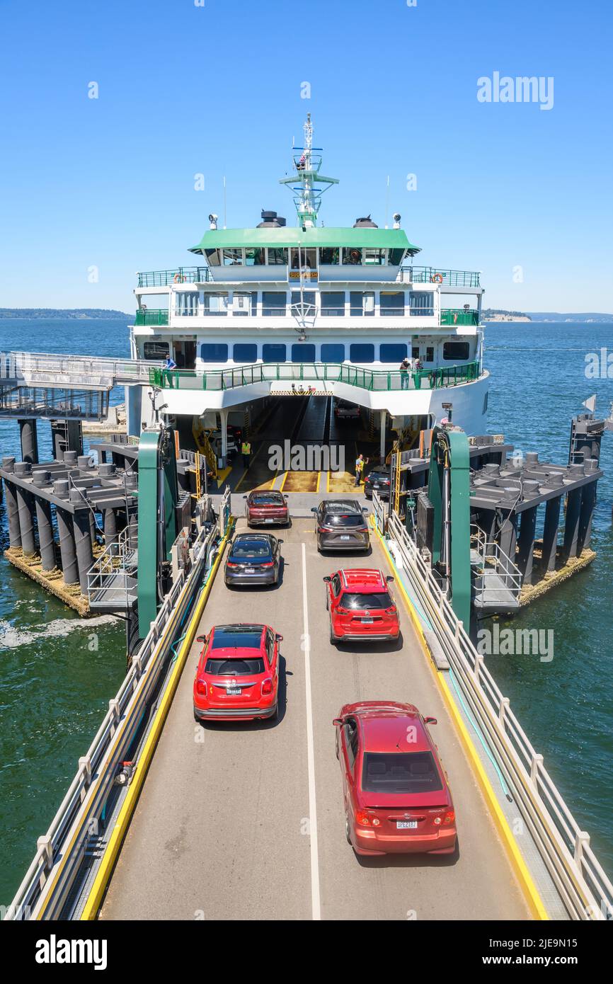 Mukilteo, WA, USA - June 24, 2022; Washington State Ferry Suquamish ...