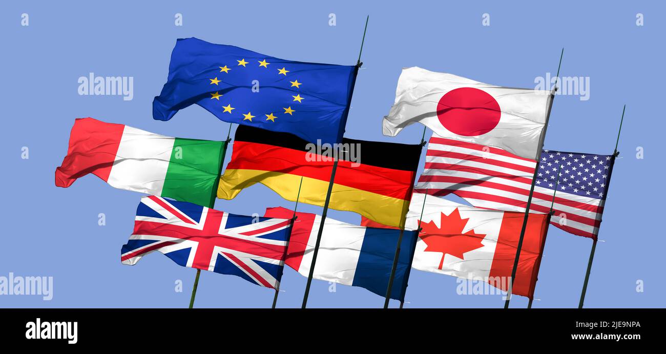 flags The Group of Seven (G7 Stock Photo - Alamy