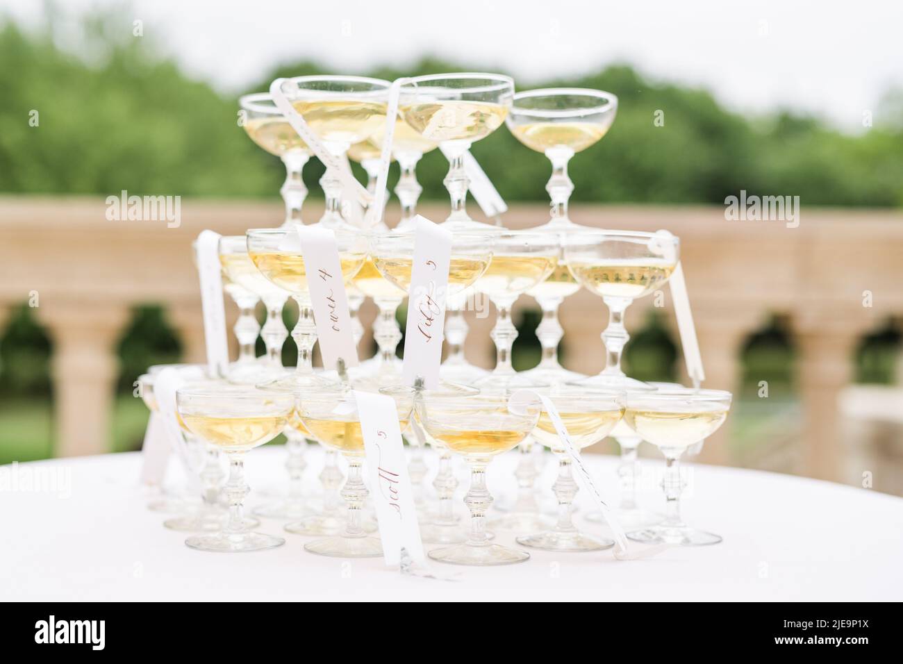 The champagne tower hi-res stock photography and images - Alamy
