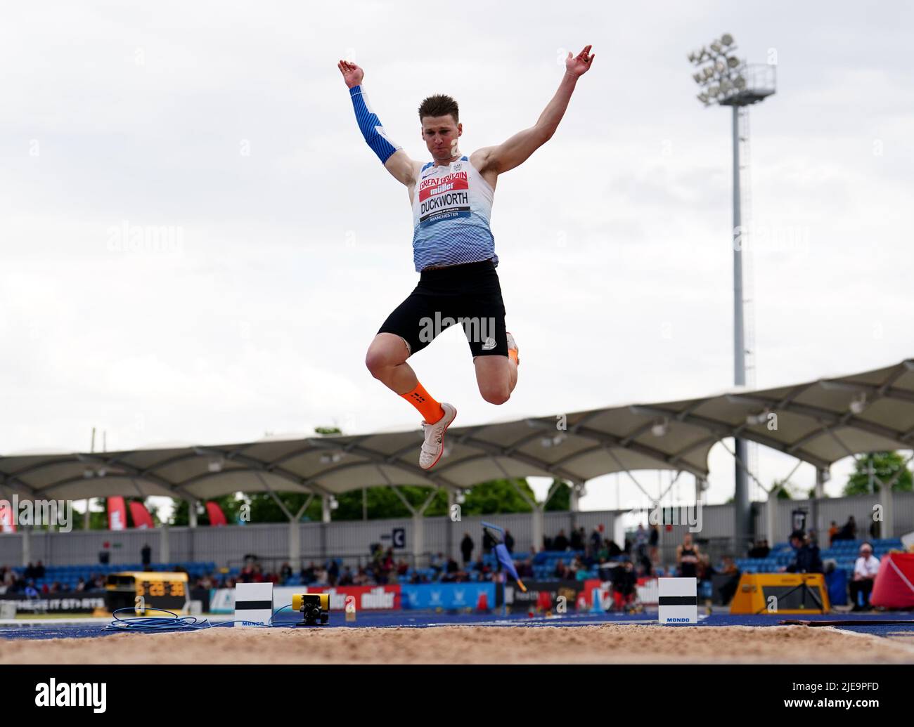 Timothy Duckworth in action during The MenÕs Long Jump during day three ...