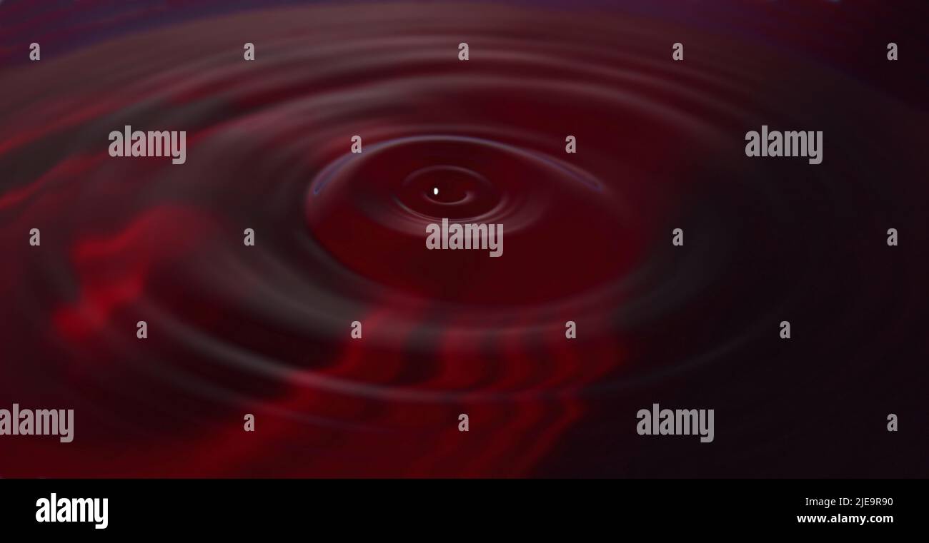 Water Drop Photography: red water with ripples from water drops Stock ...