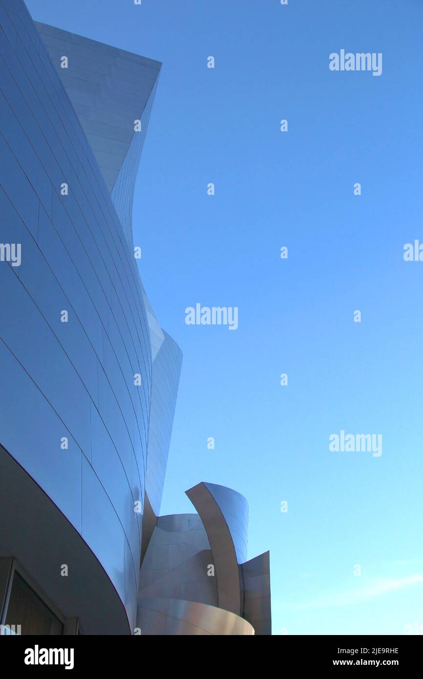 Architecture, organic surface, with an abstract shape with the sky in ...