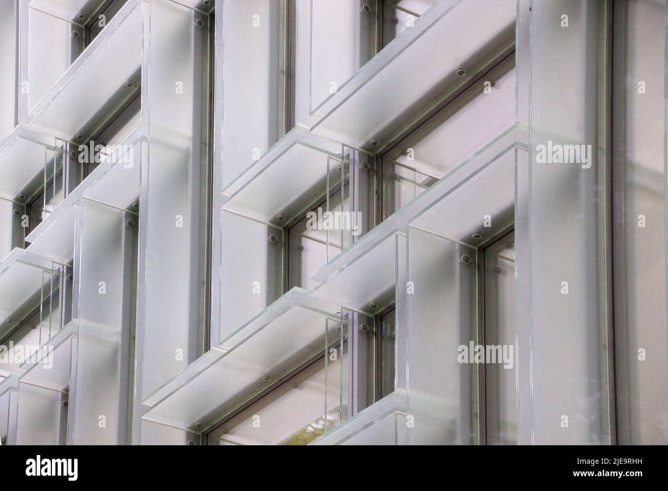 Architectural facade composed of glass parasols Stock Photo - Alamy