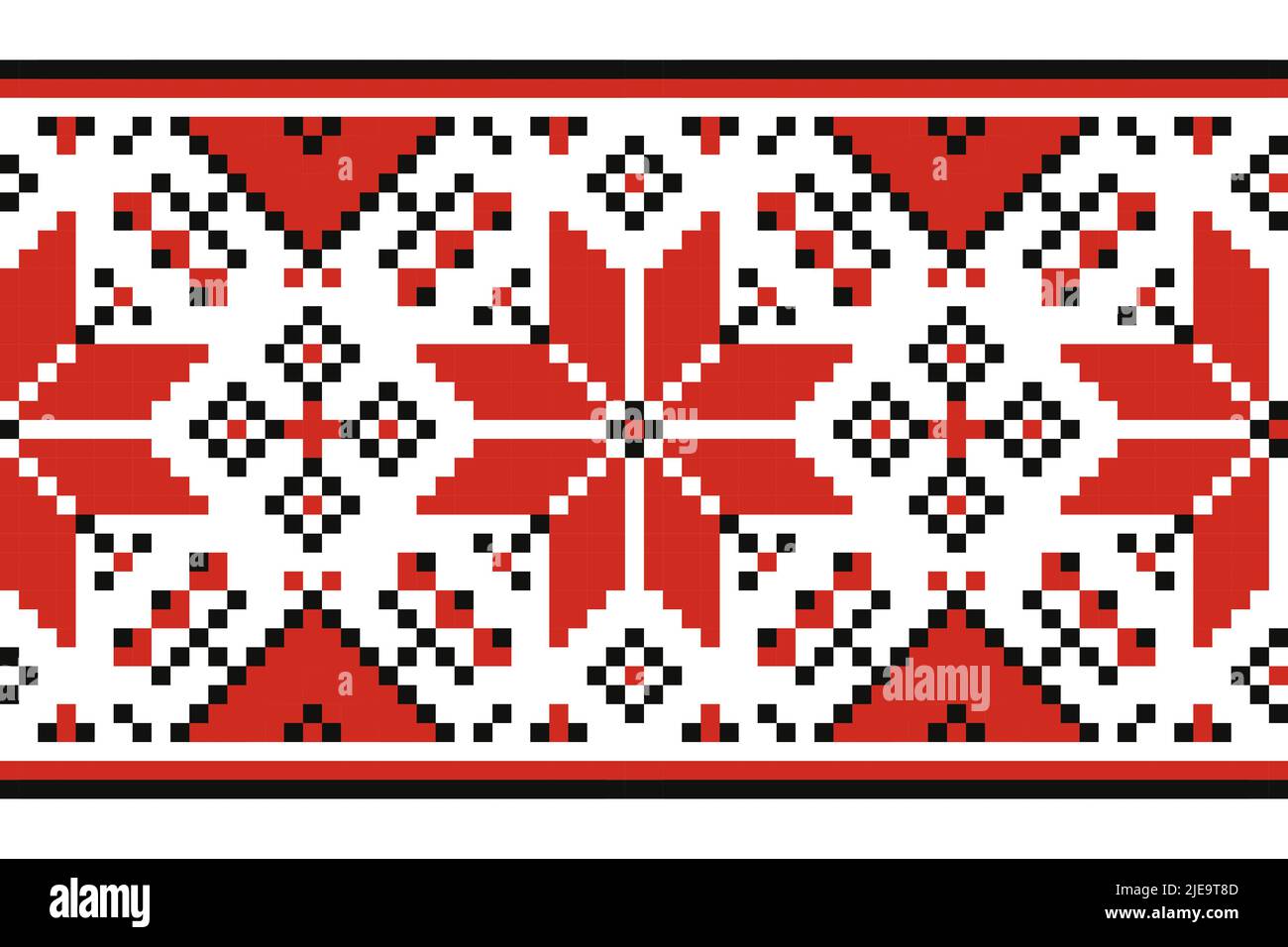 Ethnic Ukraine seamless pattern. Vector Illustration. Traditional black ...