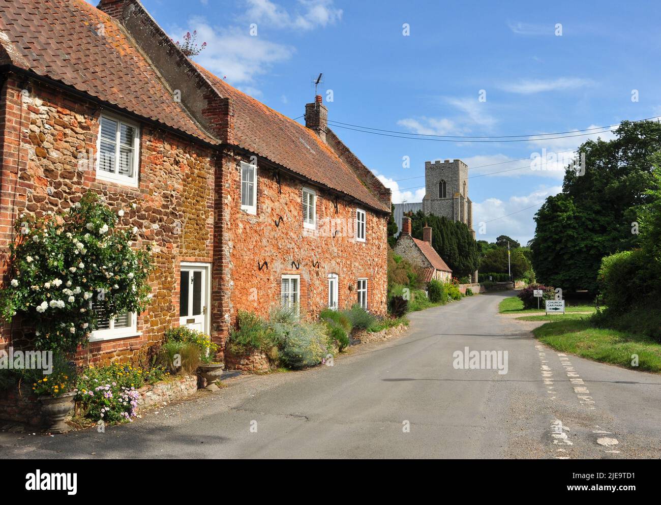 The picturesque village of Old Hunstanton on the north Norfolk coast ...