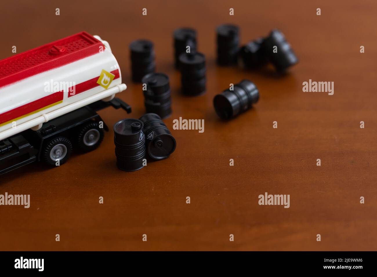 Toy car the truck with canister Stock Photo - Alamy