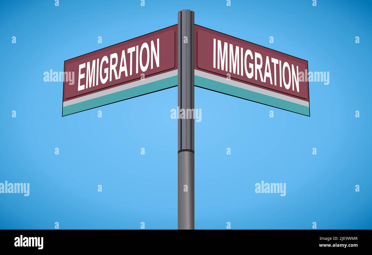 Immigration illustration Stock Vector Images - Alamy