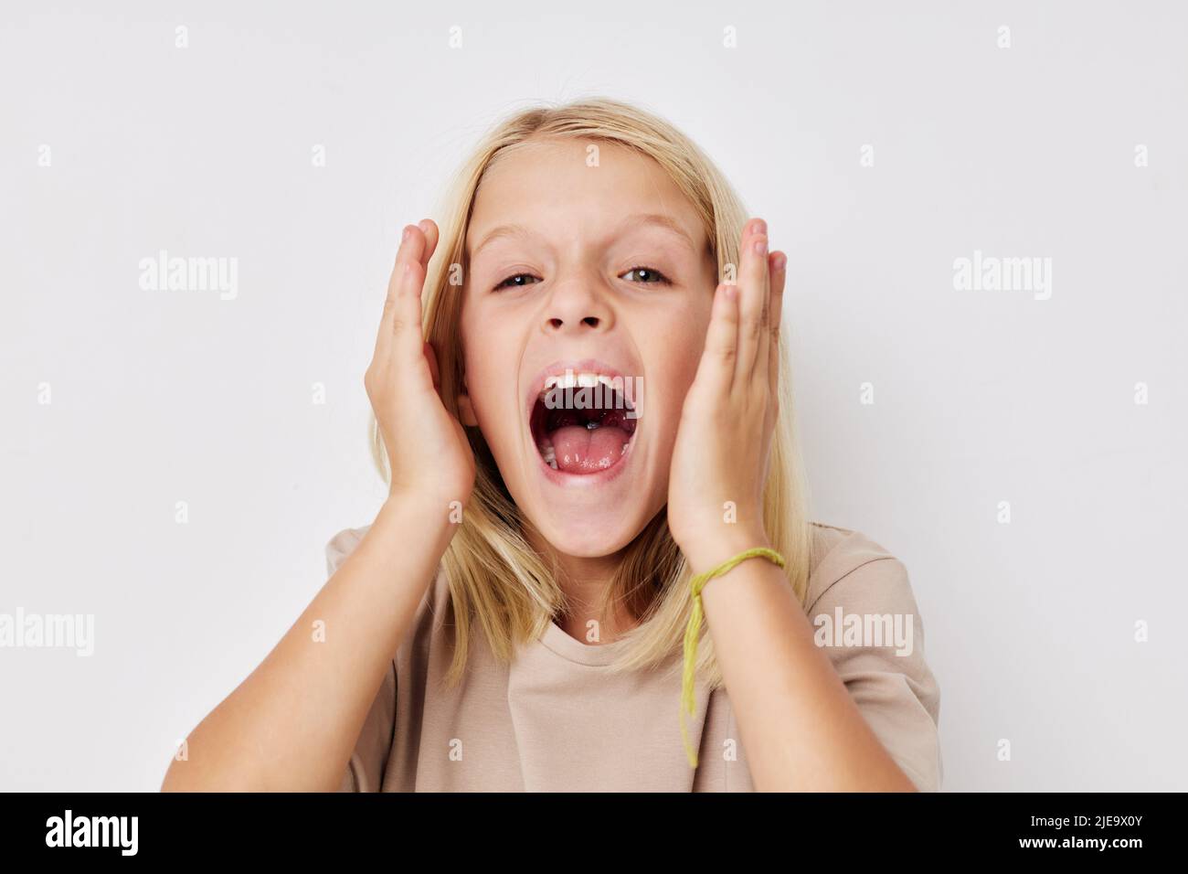 happy child hand gesture fun fashion kids lifestyle concept Stock Photo ... happy child hand gesture fun fashion kids lifestyle concept Stock Photo ...