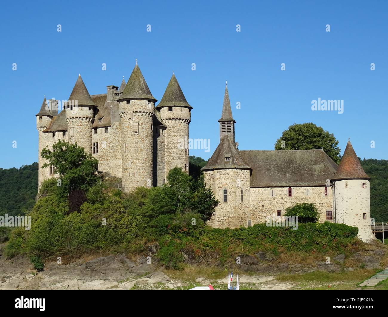 old stone castle in the countryside france Stock Photo - Alamy