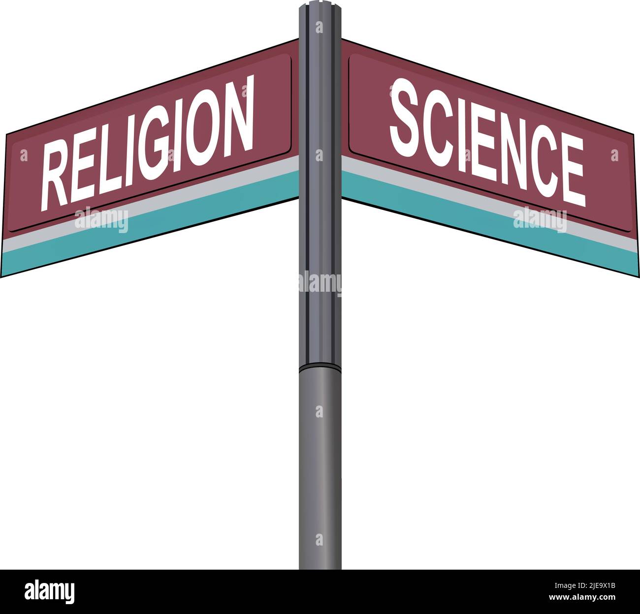 Science religion sign hi-res stock photography and images - Alamy