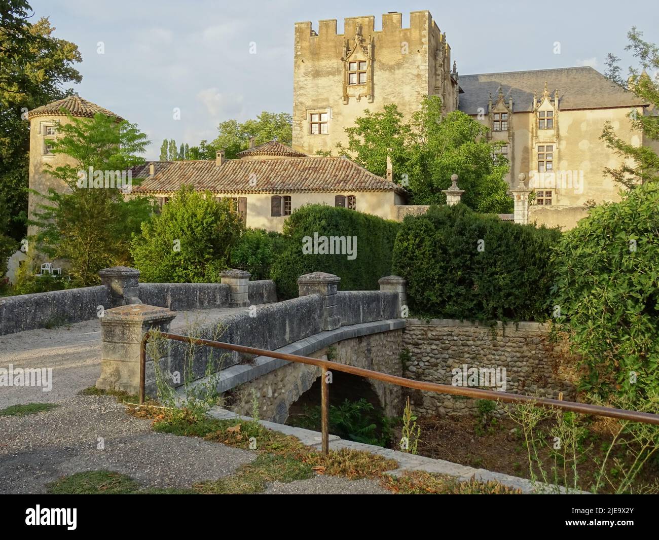 old stone castle in the countryside france Stock Photo - Alamy