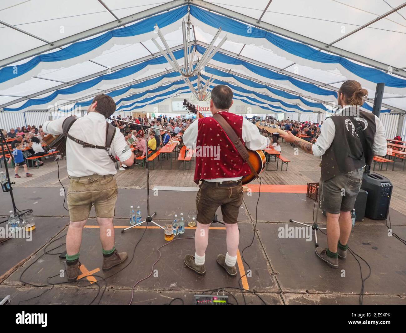 Garham, Germany. 25th June, 2022. Rural orchestra perform on stage ...