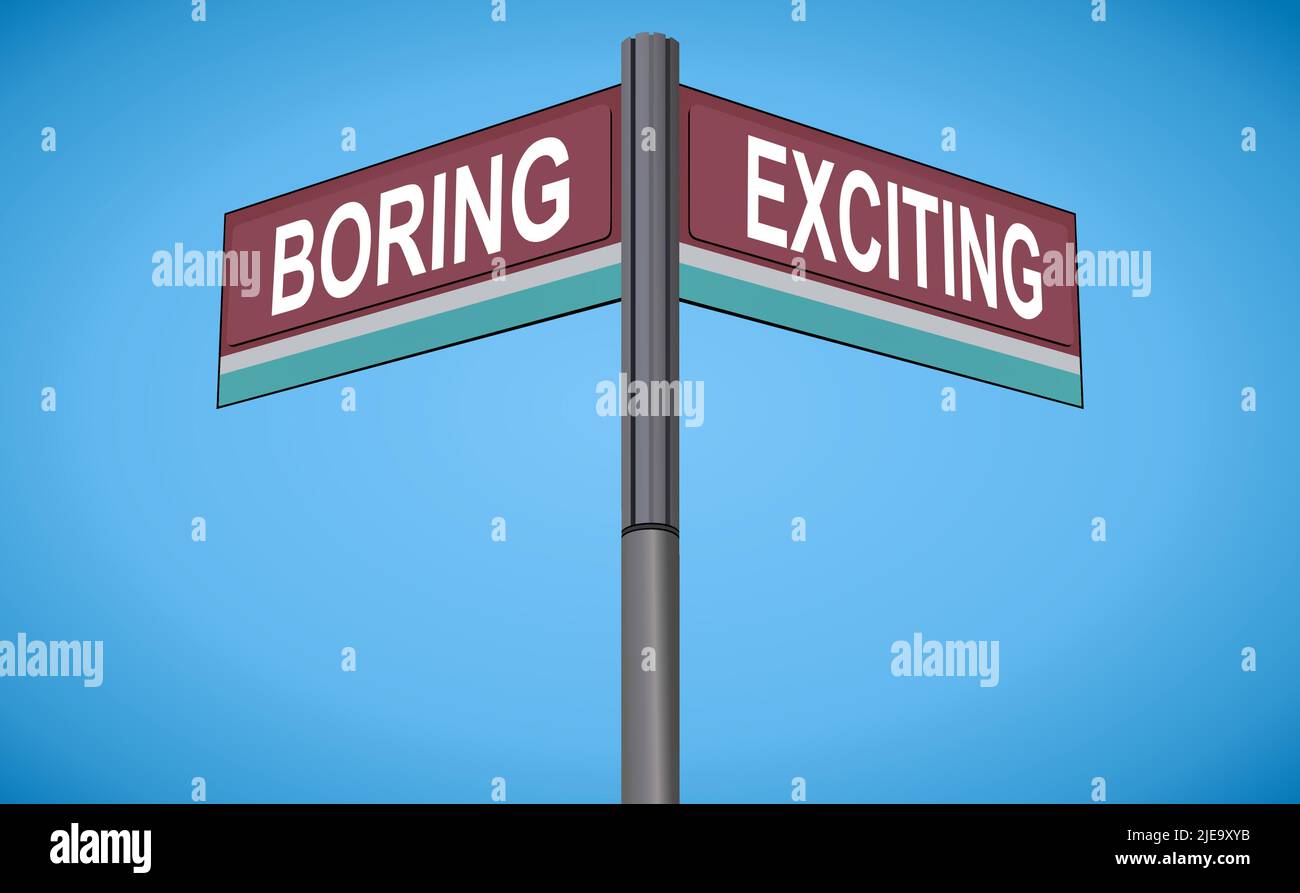 Boring on one side with Exciting another direction, chrome road sign ...