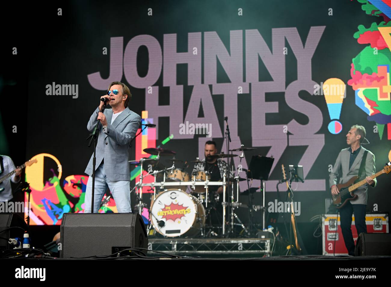 Leeds, UK. 25th June, 2022. Clark Datchler lead singer of Johnny Hates ...