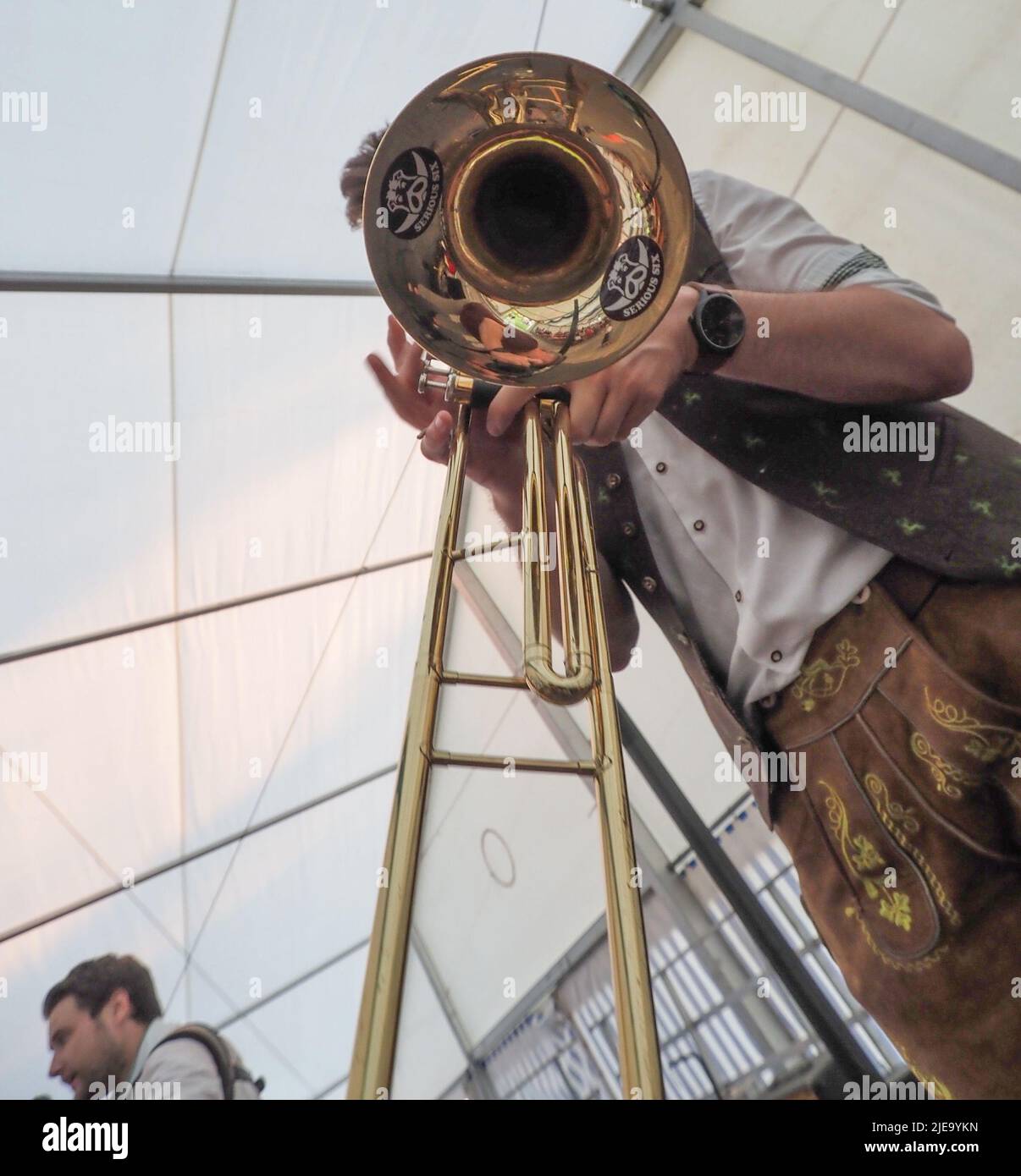 Garham, Germany. 25th June, 2022. Rural orchestra perform on stage ...