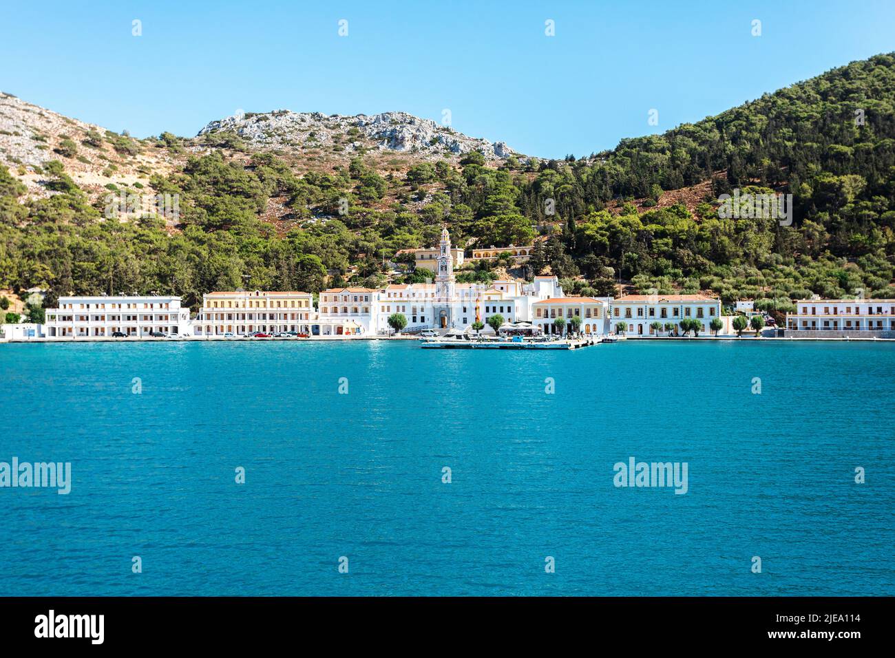 Sacred Monastery of Saint Archangel Michael the Panormitis. Symi island ...