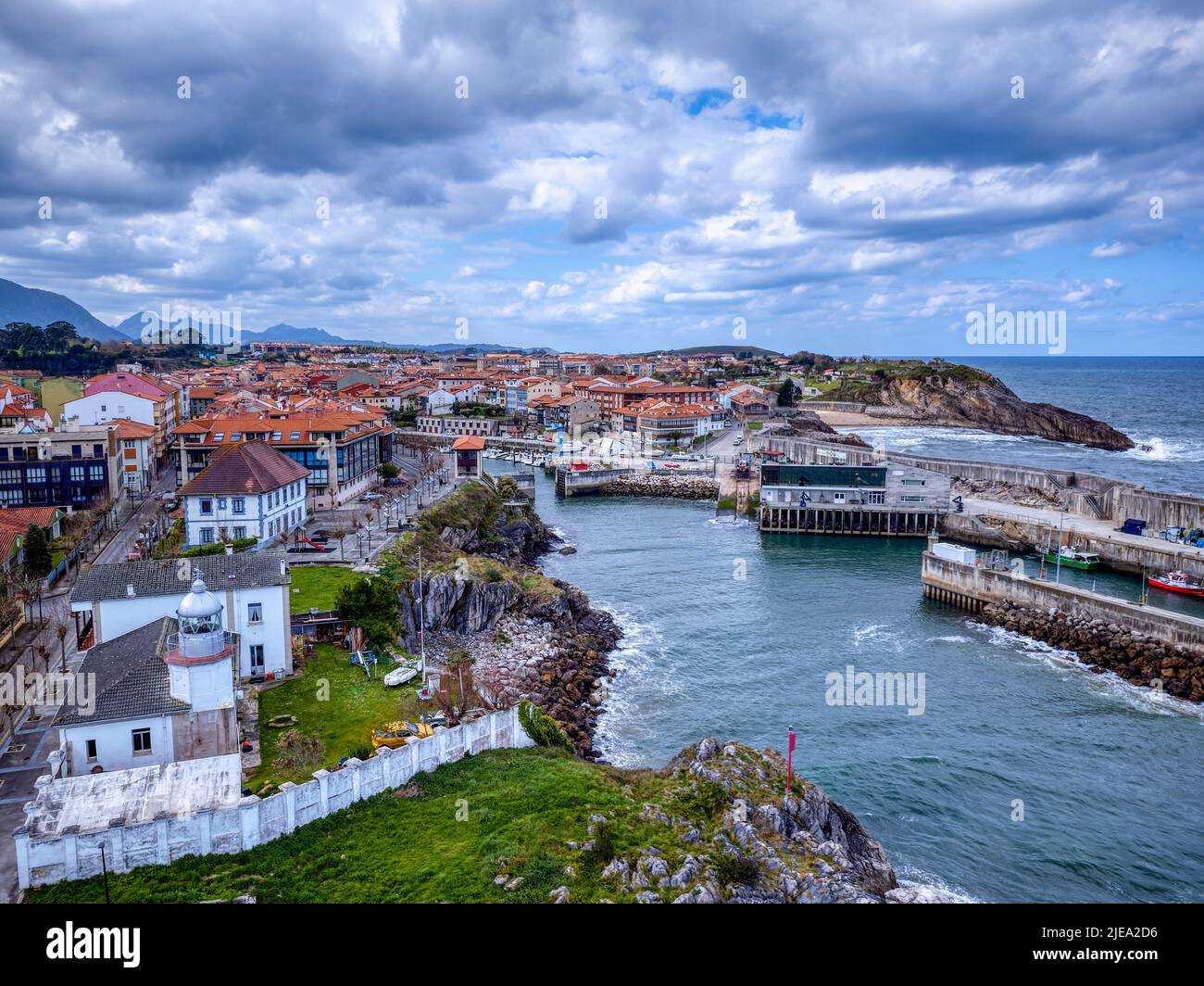 Aerial view coastal maritime lighthouse hi-res stock photography and ...