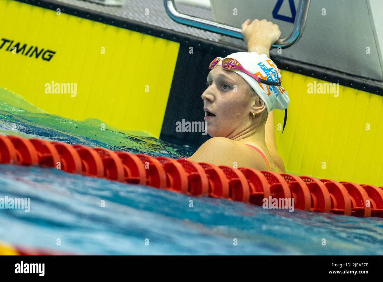 Berlin, Germany. 26th June, 2022. Swimming: German championship, decision, 100 m freestyle ...