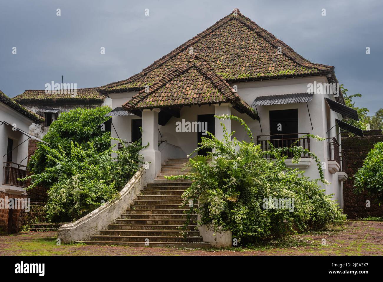 Reis Magos Fort Goa India June 25 2022 Interiors of Reis Magos fort in ...