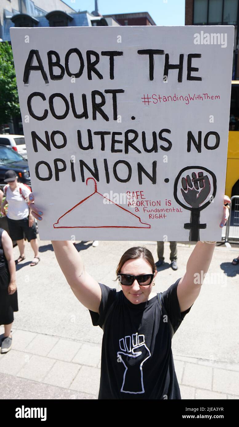 Pro-choice protest demonstration in downtown Montreal.Quebec,Canada ...