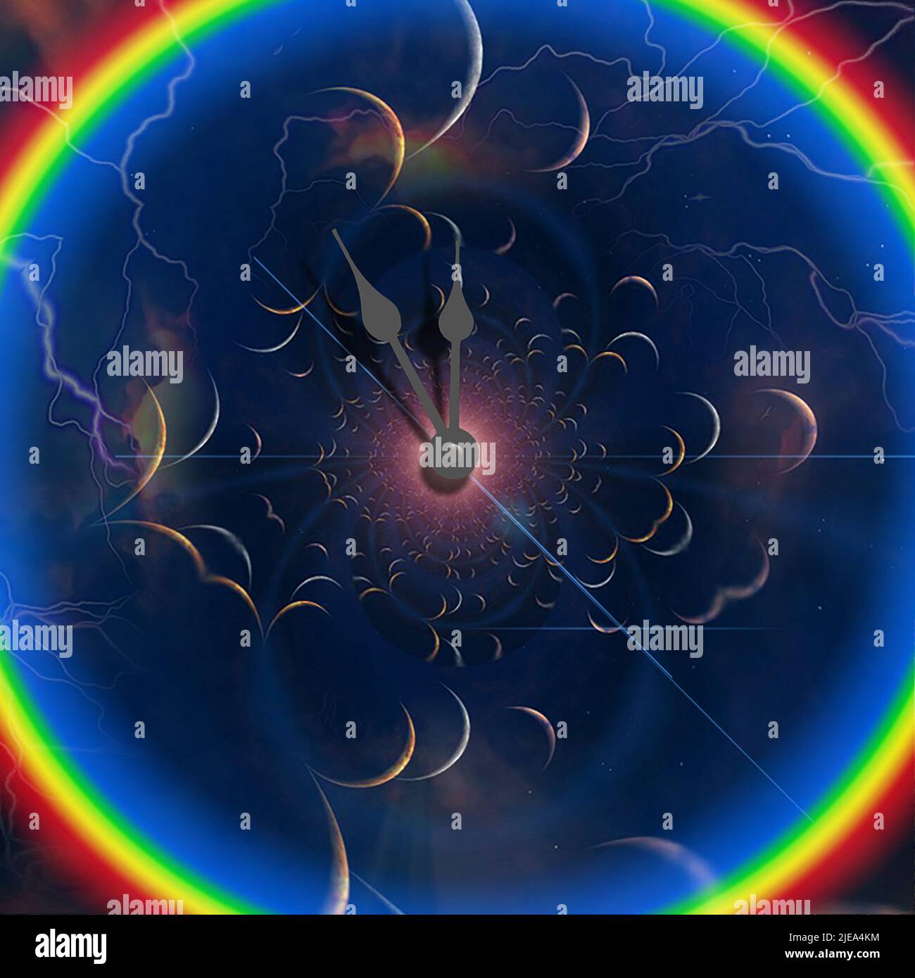 Through time and space. 3D rendering Stock Photo - Alamy