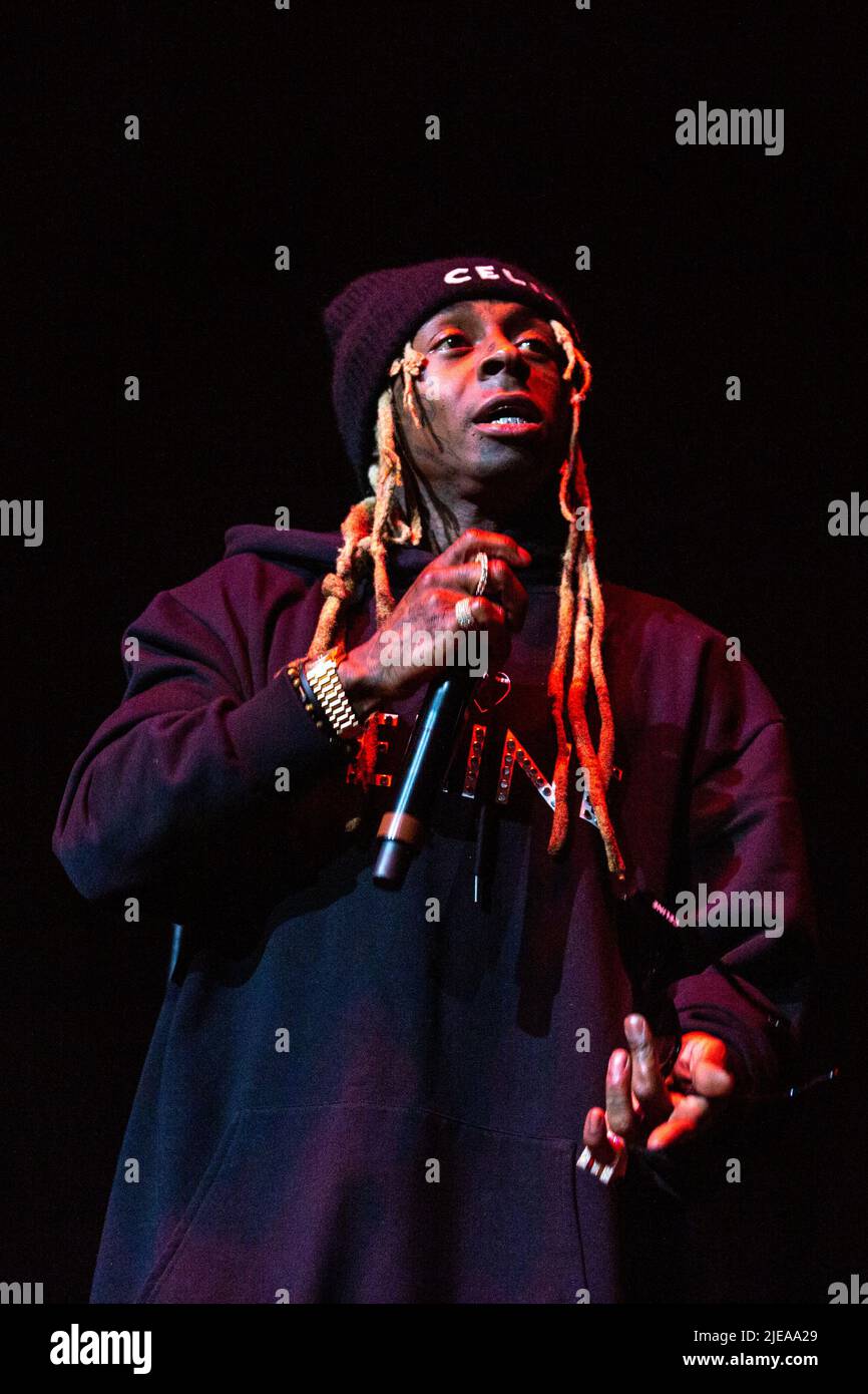 Rapper Lil Wayne (Dwayne Michael Carter Jr.; aka Tunechi, Weezy) at ...