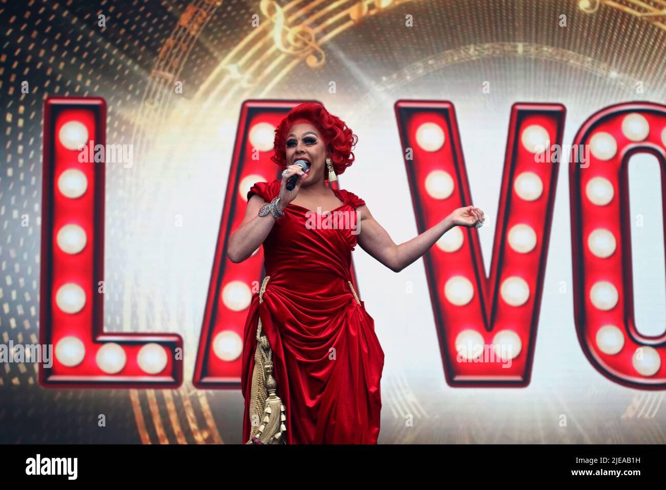 La Voix is the stage name of Chris Dennis, a drag performer who was ...