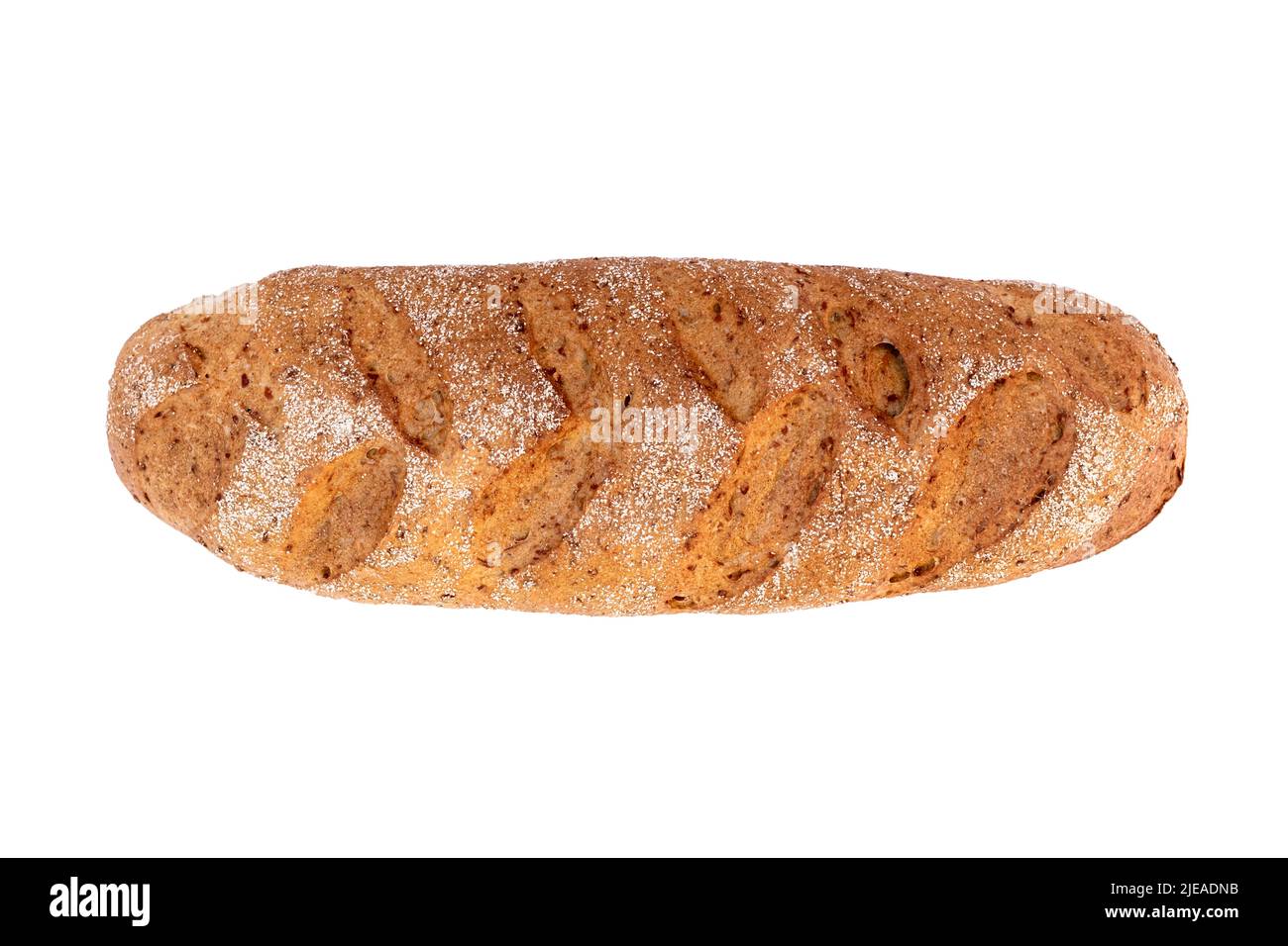 Bread isolated on a white background. Baking top view, from above. Flat ...