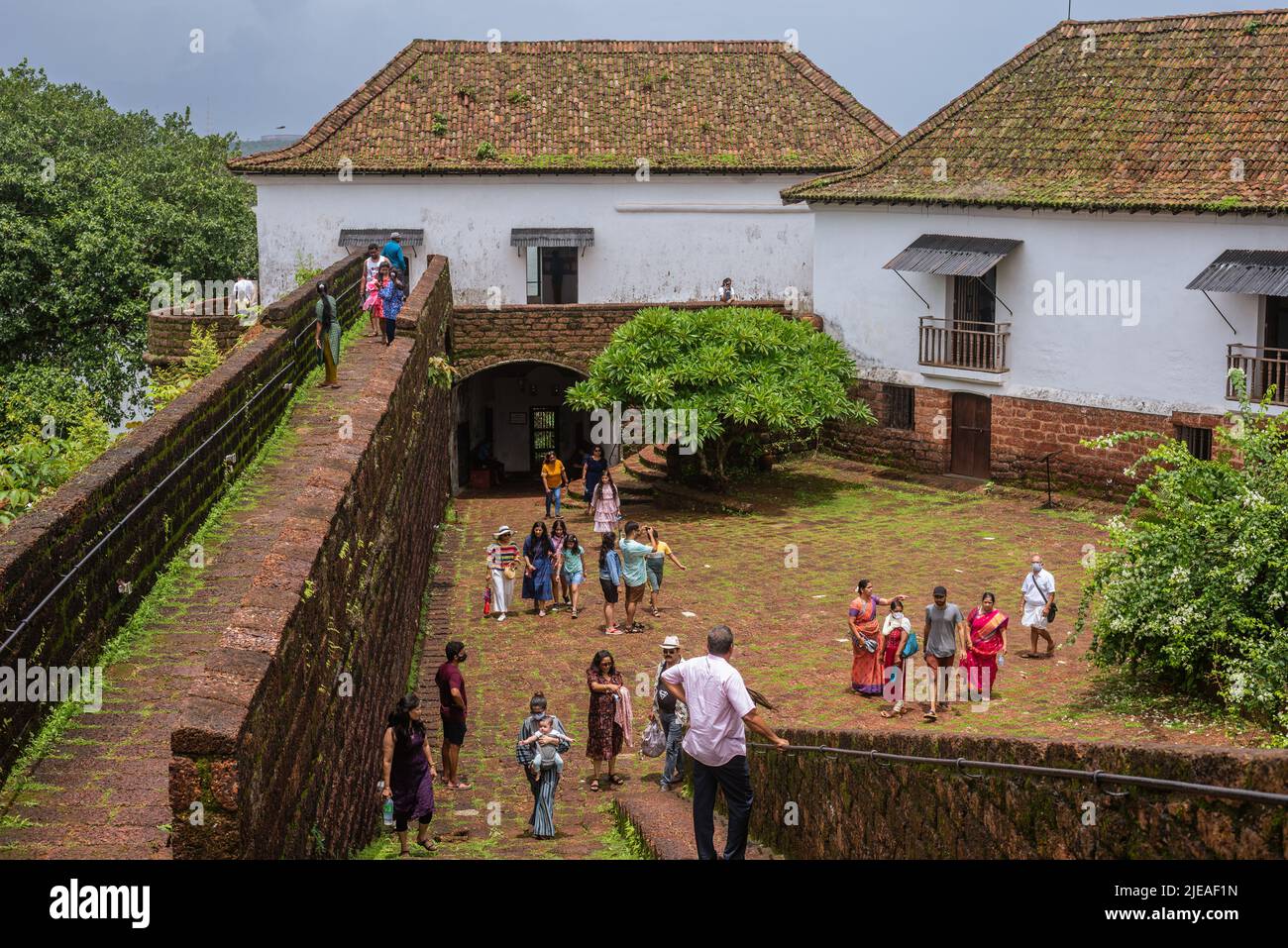 Reis Magos Fort Goa India June 25 2022 Interiors of Reis Magos fort in ...