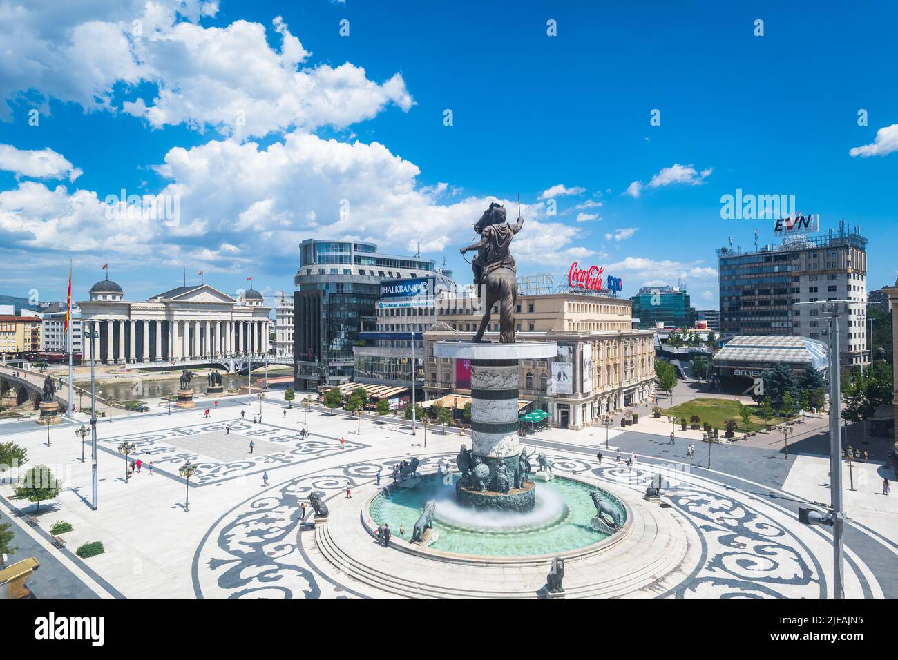 Skopje, Macedonia - June 2022: Alexander the Great Makedonski monument ...
