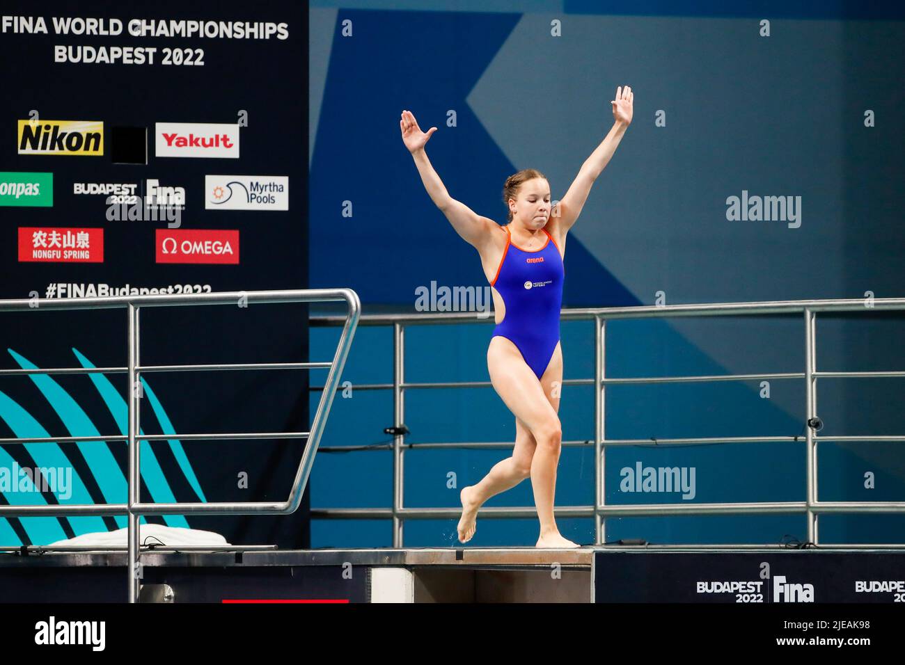 BUDAPEST, HUNGARY - JUNE 26: Guurtje Praasterink of the Netherlands ...