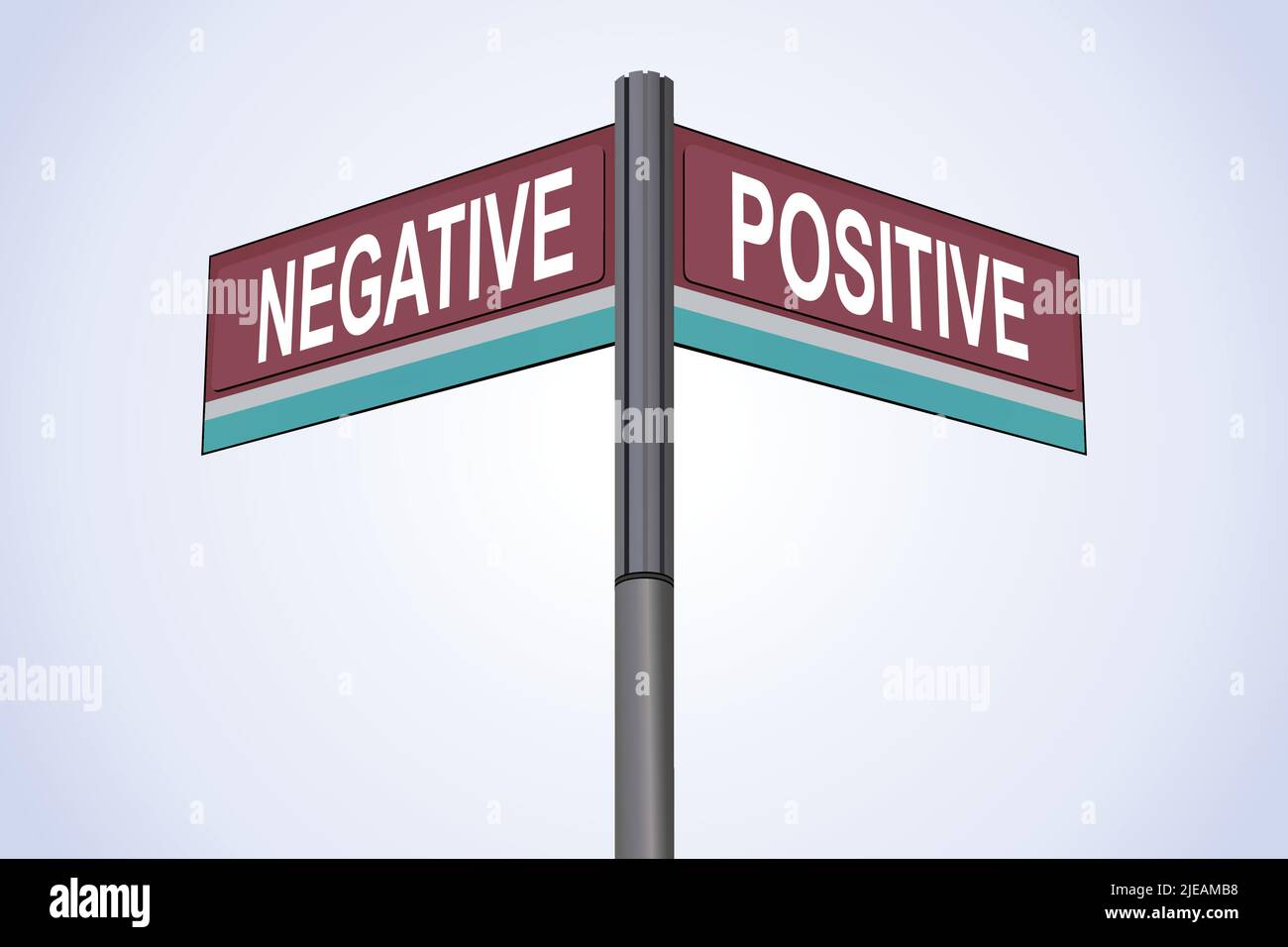 Negative on one side with Positive another direction, chrome road sign ...