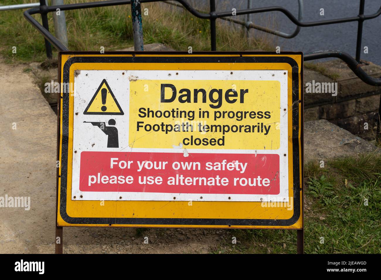 danger, shooting in progress Stock Photo - Alamy