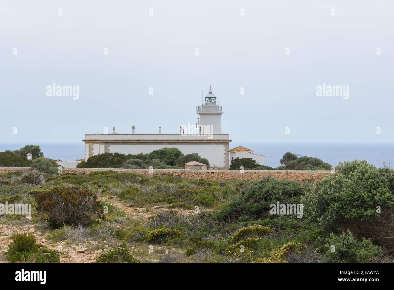 Lighthouse at Cap Blanc in Mallorca, Spain Stock Photo - Alamy