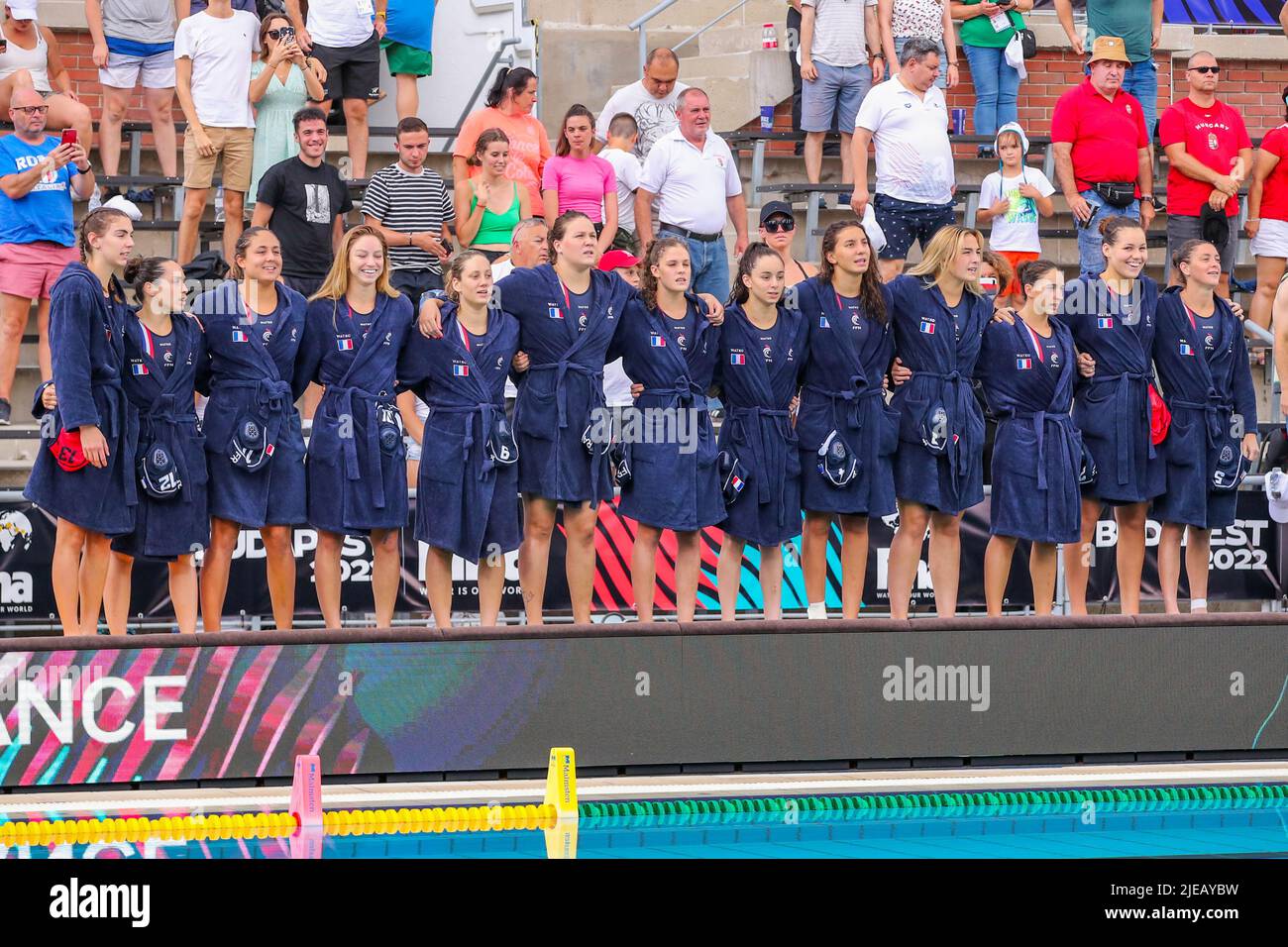 BUDAPEST, HUNGARY - JUNE 26: Anne Collas of France, Audrey Daule of ...