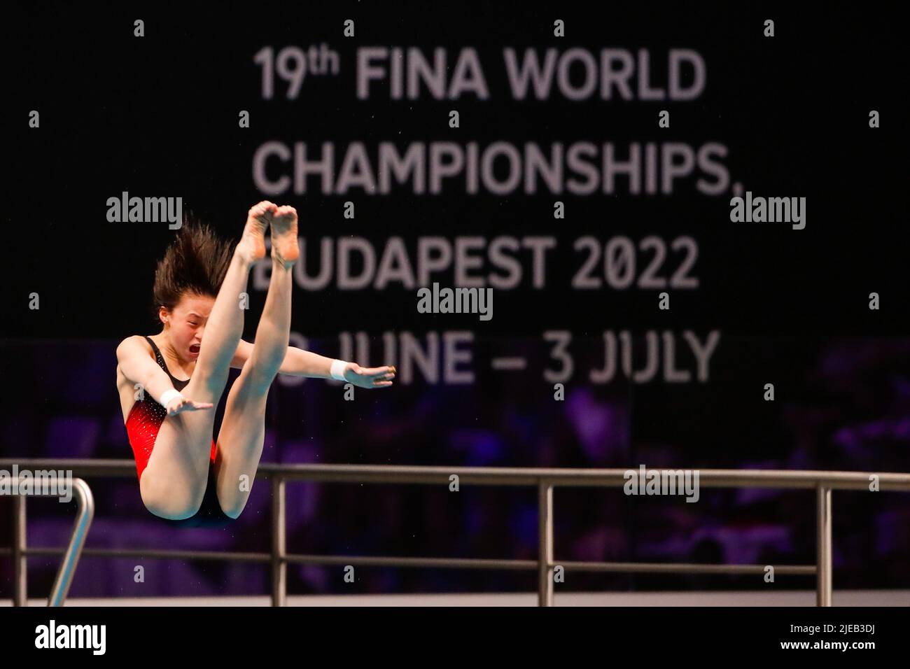 BUDAPEST, HUNGARY - JUNE 26: Yuxi Chen of China competing at the Women ...