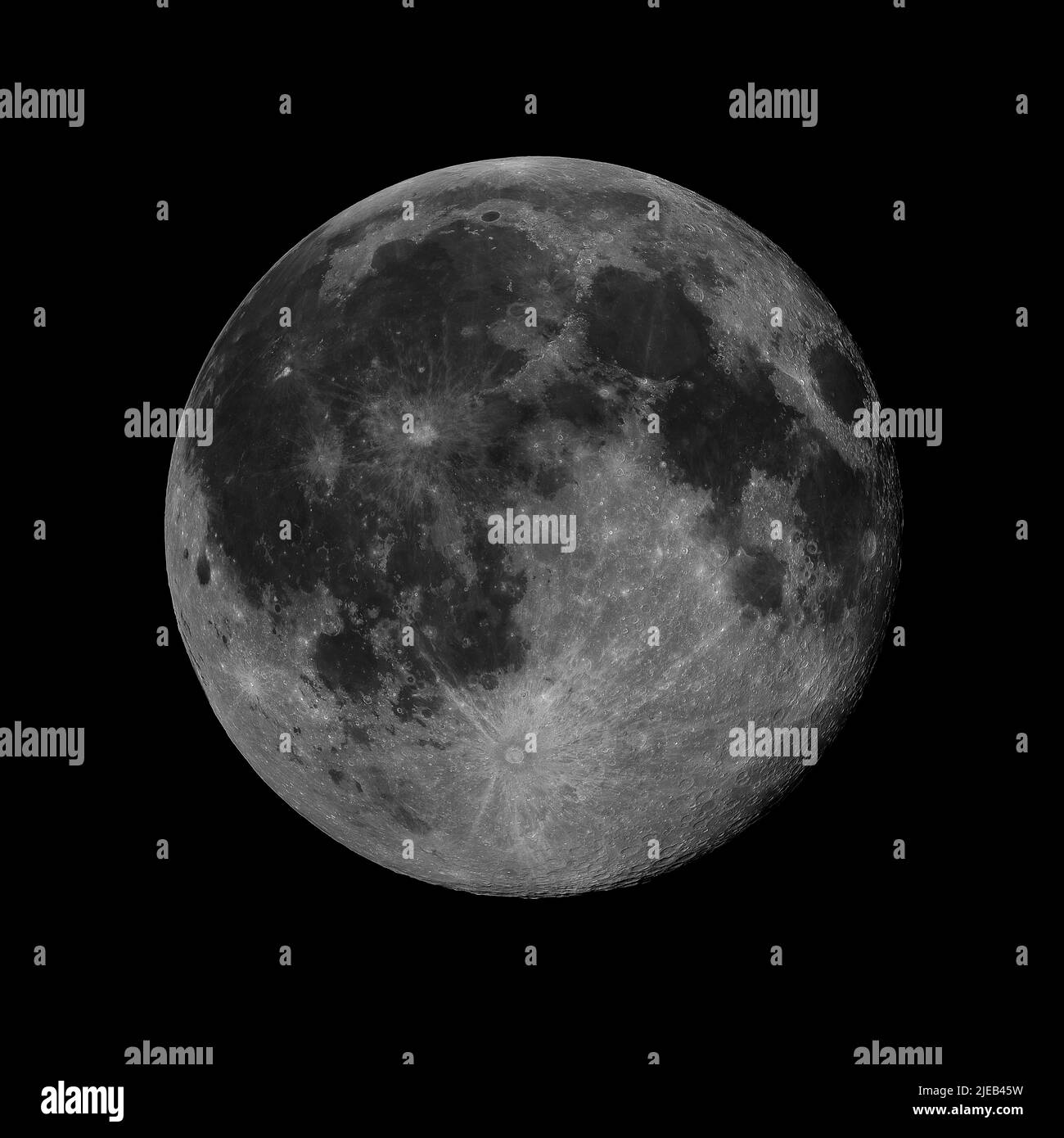 This photograph of The Moon was imaged in small sections through a ...
