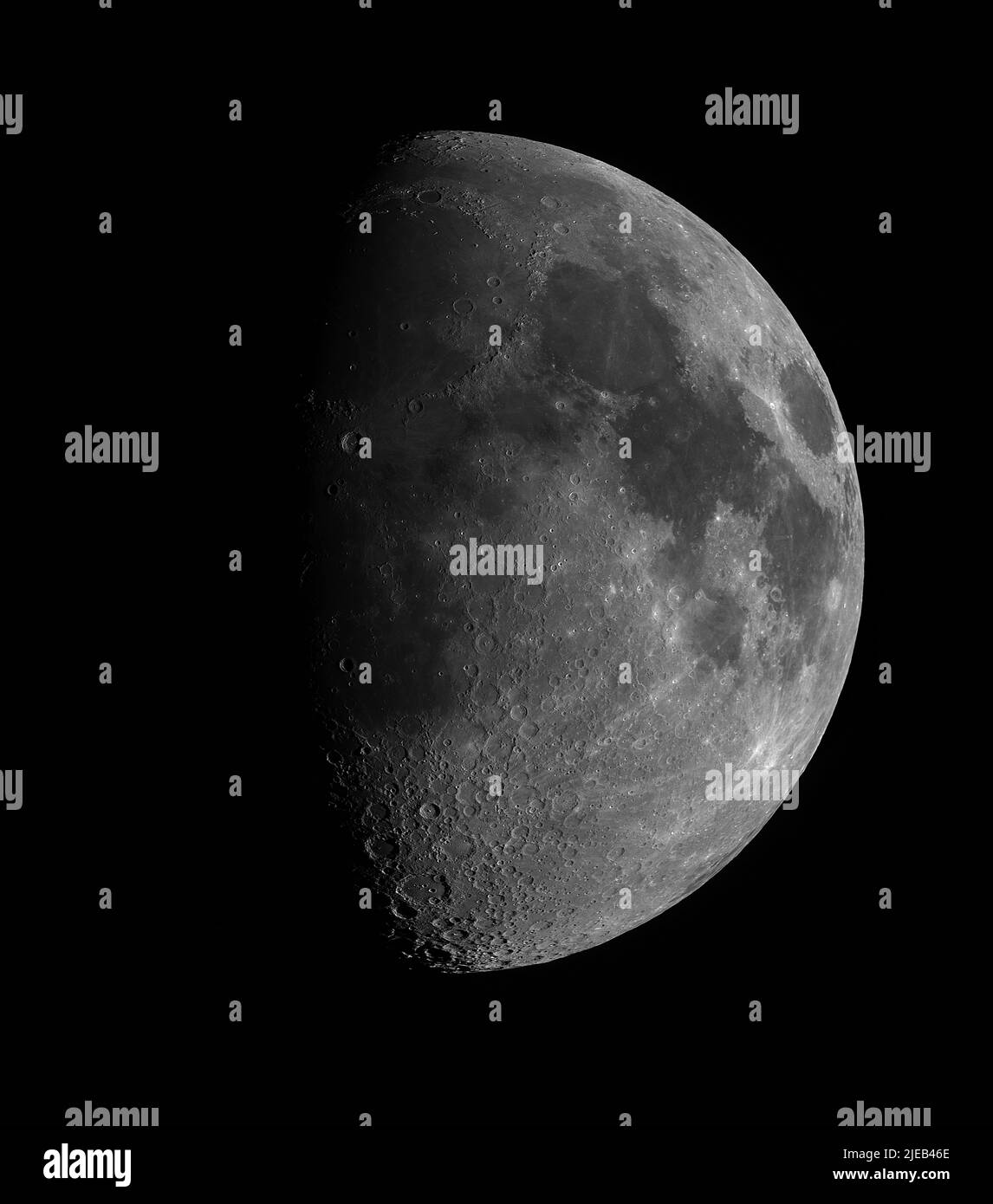 This photograph of The Moon was imaged in small sections through a ...