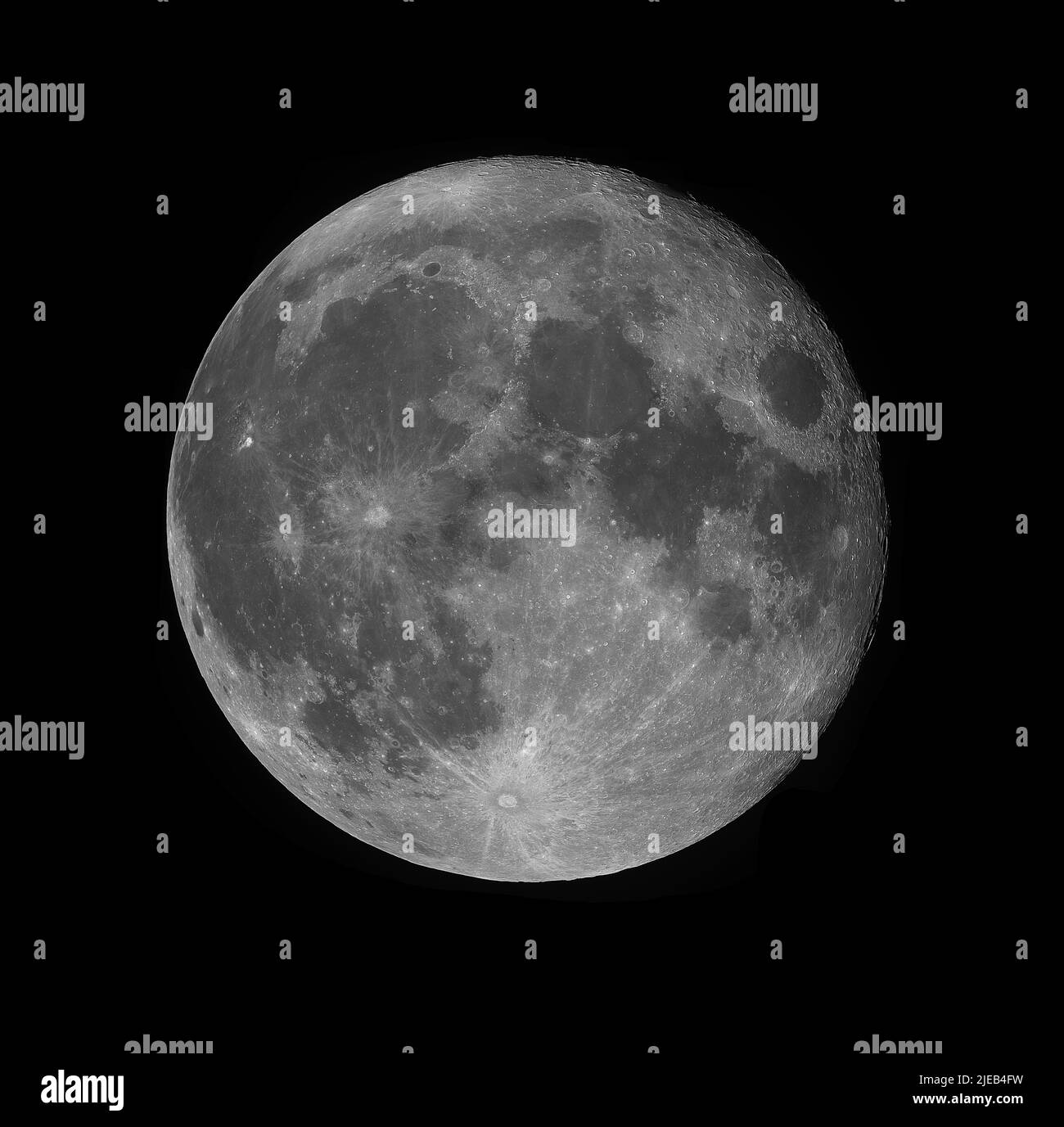 This photograph of The Moon was imaged in small sections through a ...