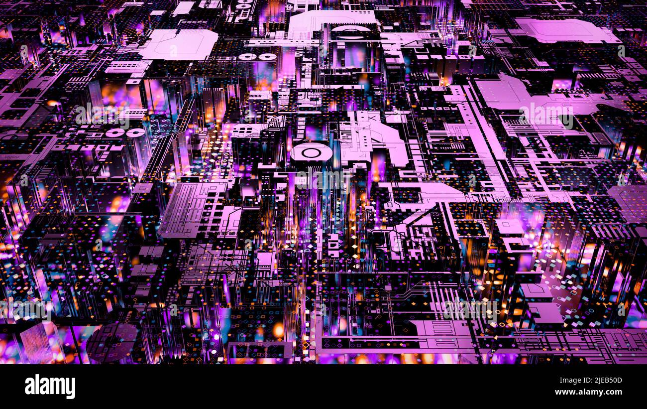 pink shining cyberpunk modern futuristic bg - abstract 3D rendering ...