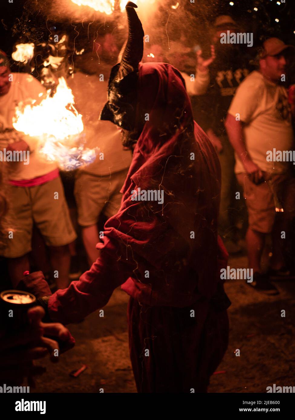 Palma de Mallorca, Spain; June 23rd 2022: Demon spitting fire between ...