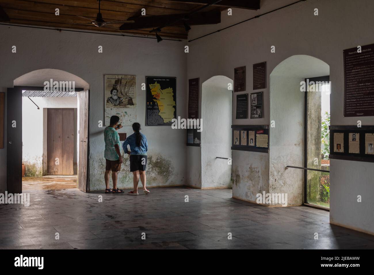 Reis Magos Fort Goa India July 25 2022 Interiors of Reis Magos fort in ...