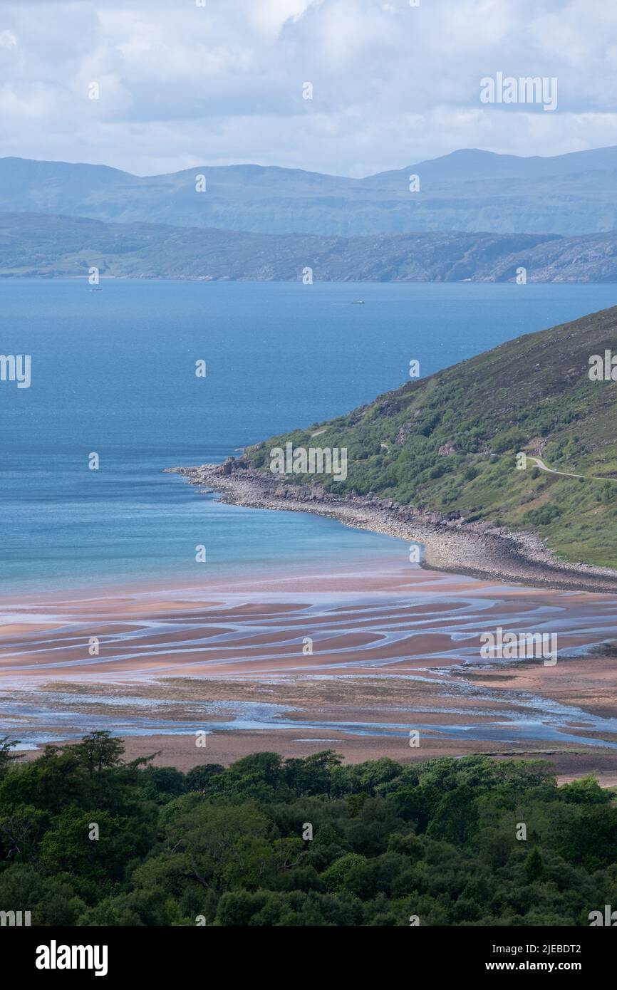 Applecross Bay, photographed from the Bealach Na Ba pass through the ...