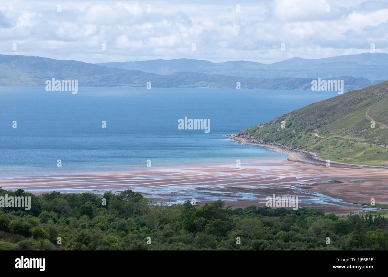 Applecross Bay, photographed from the Bealach Na Ba pass through the ...